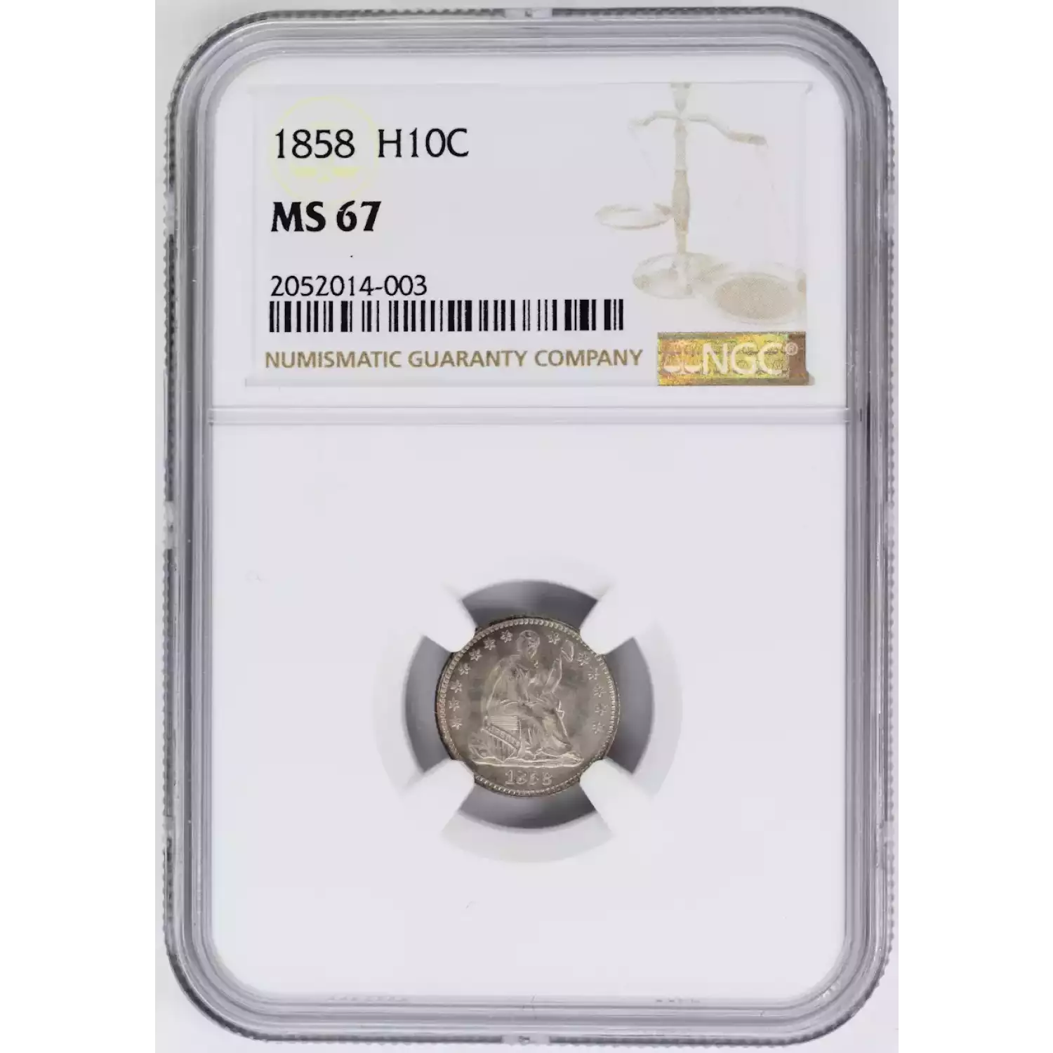 1858 Liberty Seated Half Dime NGC MS-67 - Harbor Coin Company