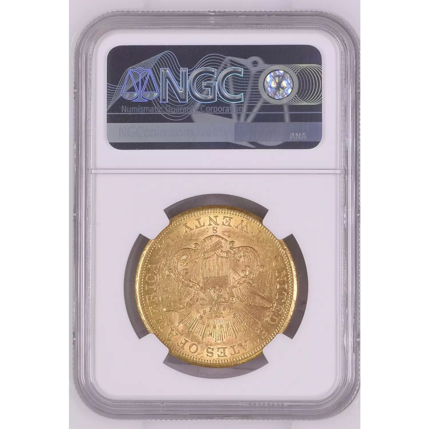 1859-S Liberty Head Double Eagle NGC AU-53 - Harbor Coin Company