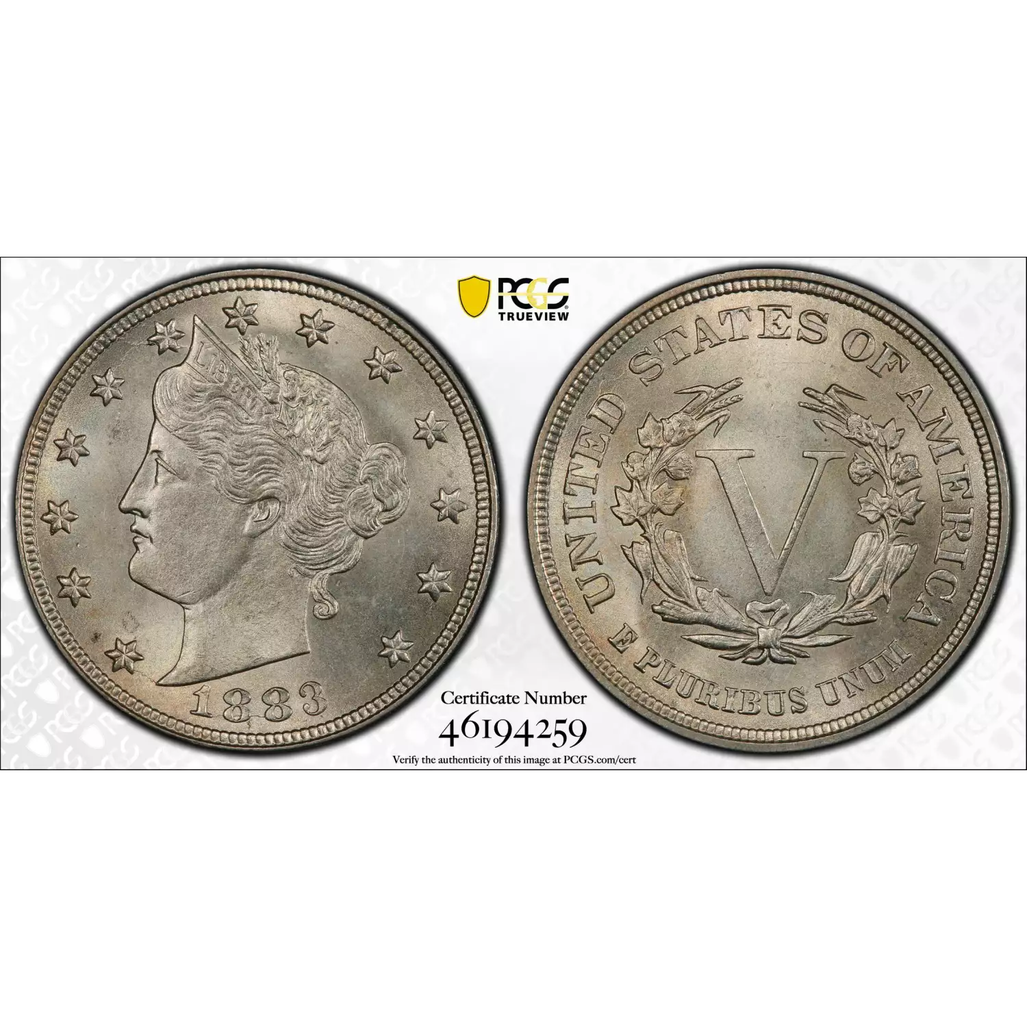 1883 Nickel Liberty Head PCGS MS-65 No CENTS - Harbor Coin Company