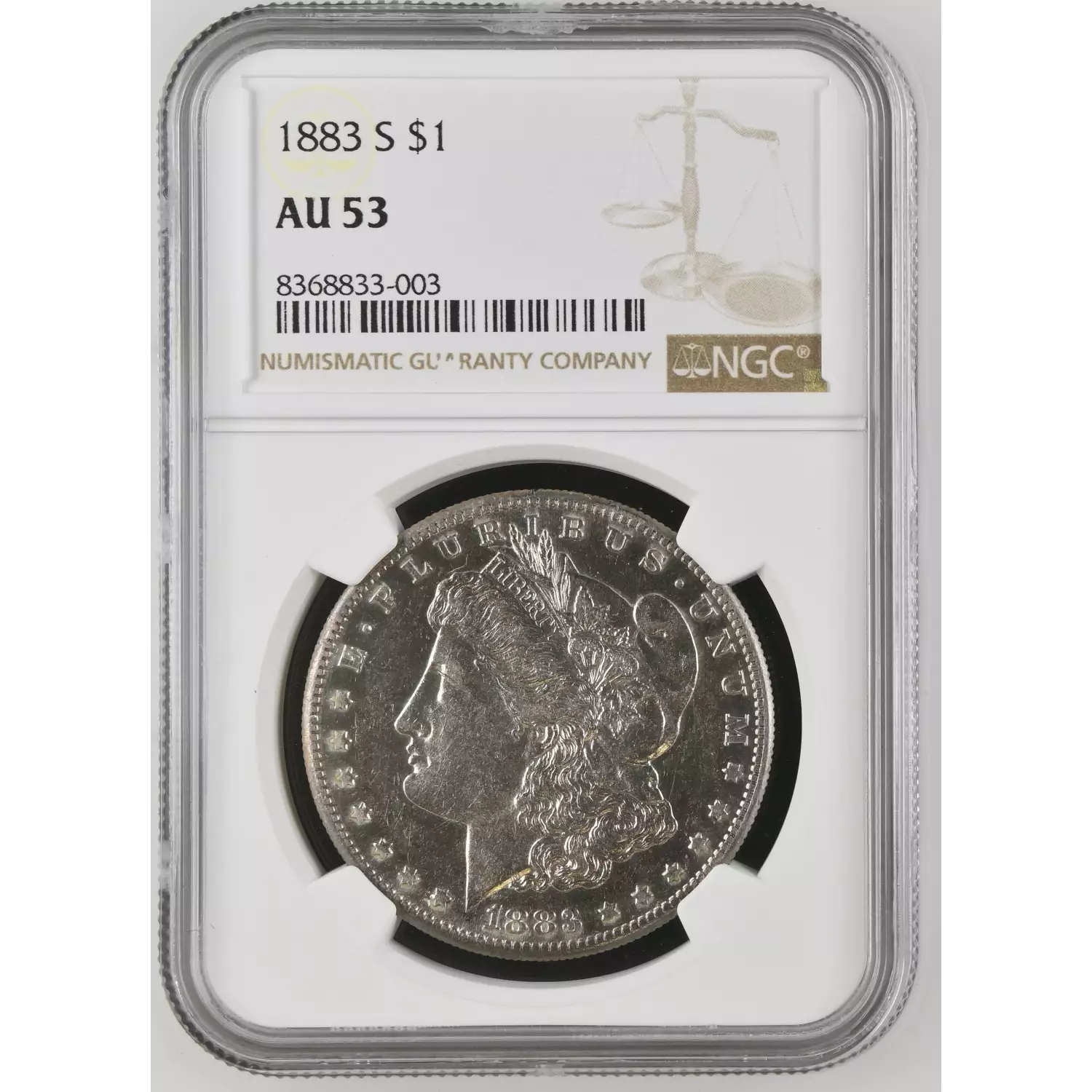 1883-S Morgan Silver Dollar NGC AU-53 - Harbor Coin Company