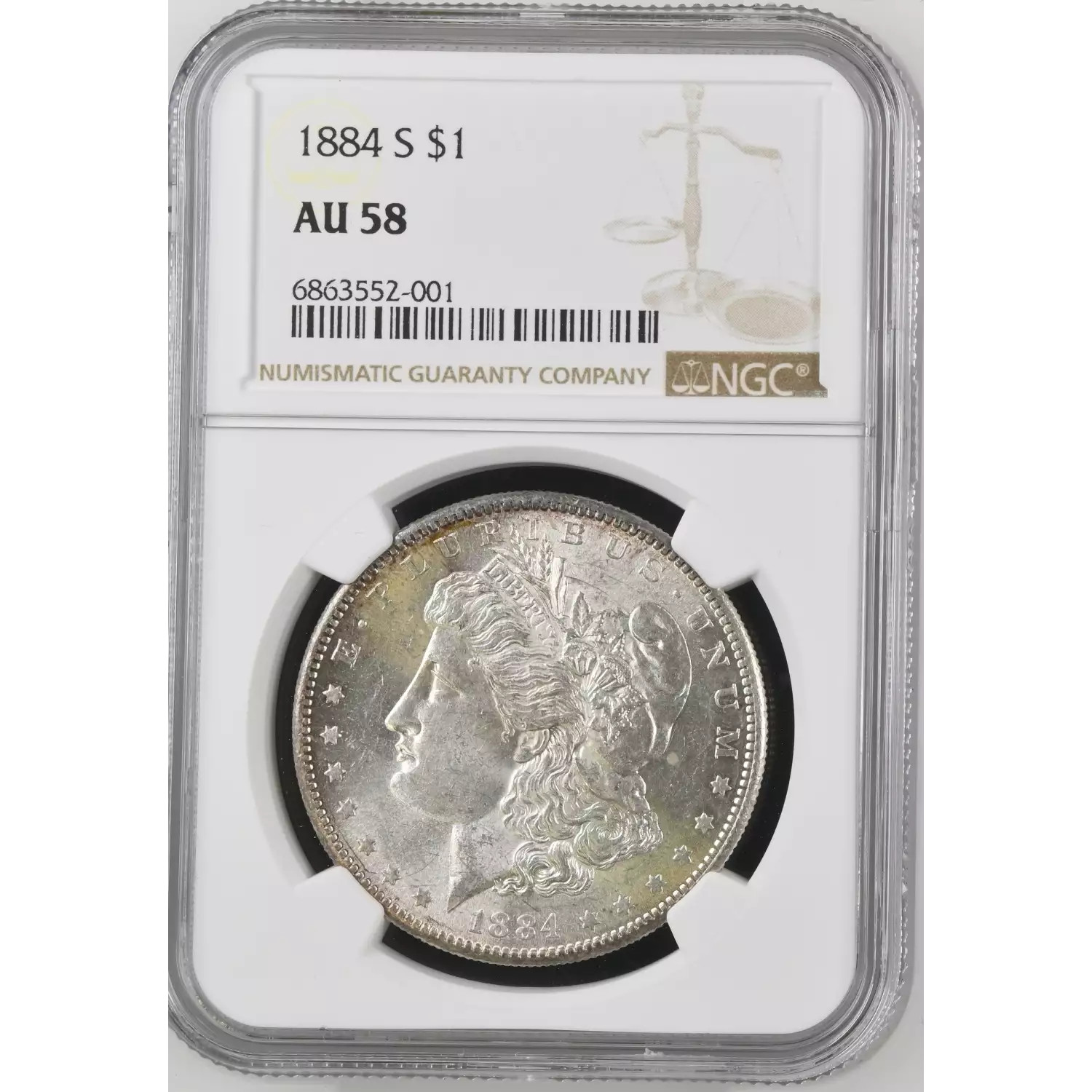 1884-S Morgan Silver Dollar NGC AU-58 CAC - Harbor Coin Company