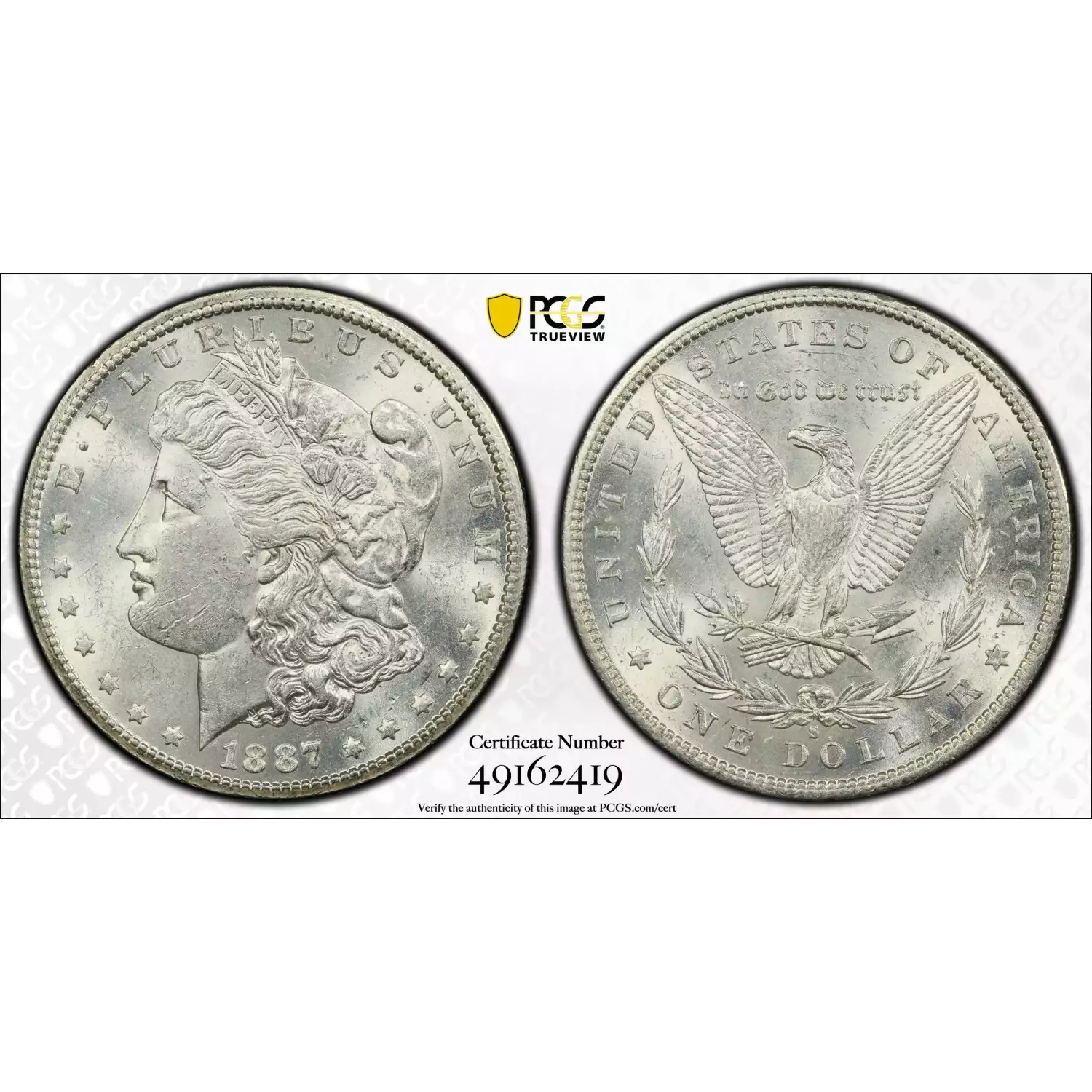 1887-S Morgan Silver Dollar PCGS MS-61 - Harbor Coin Company