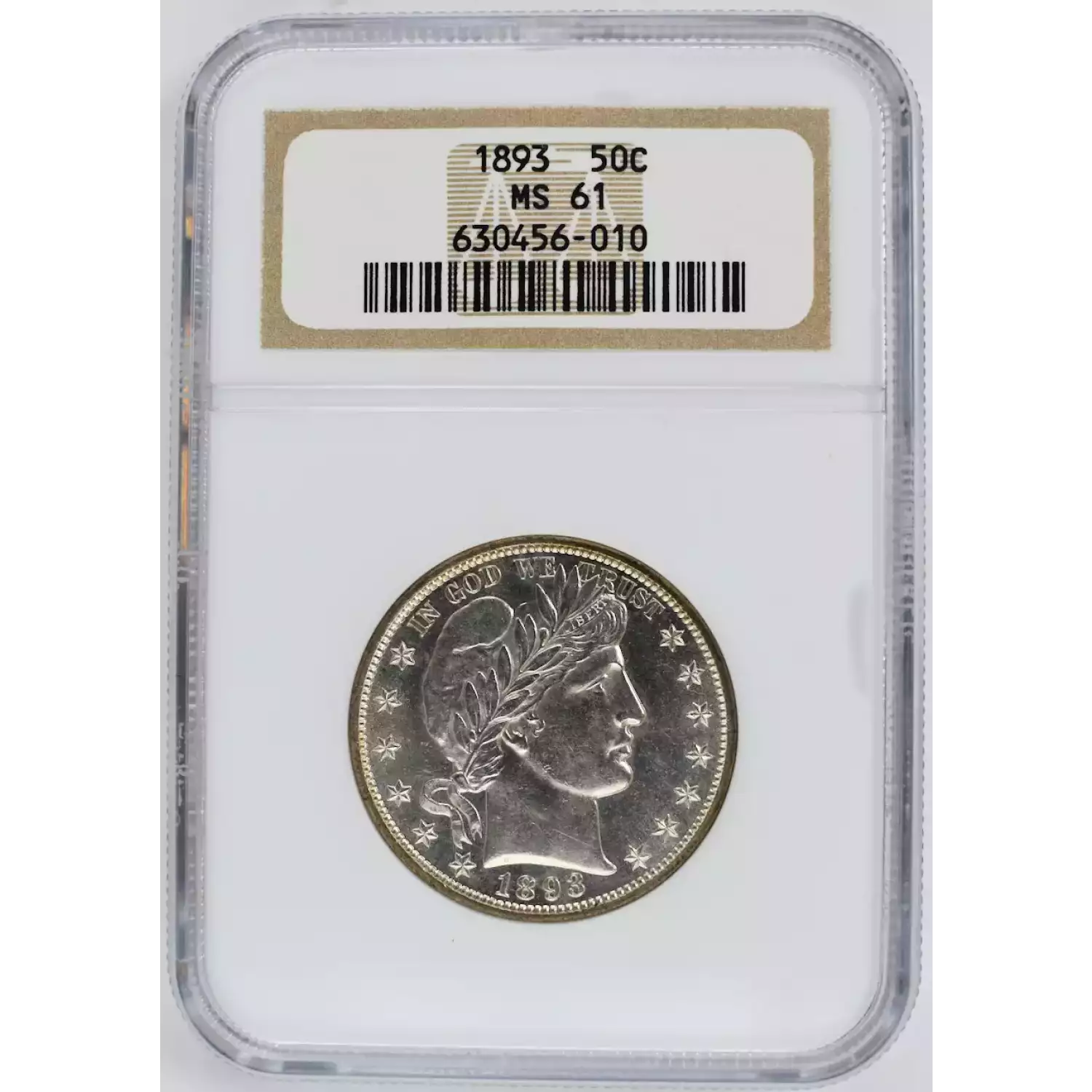 1893 Barber Half Dollar NGC MS-61 - Harbor Coin Company