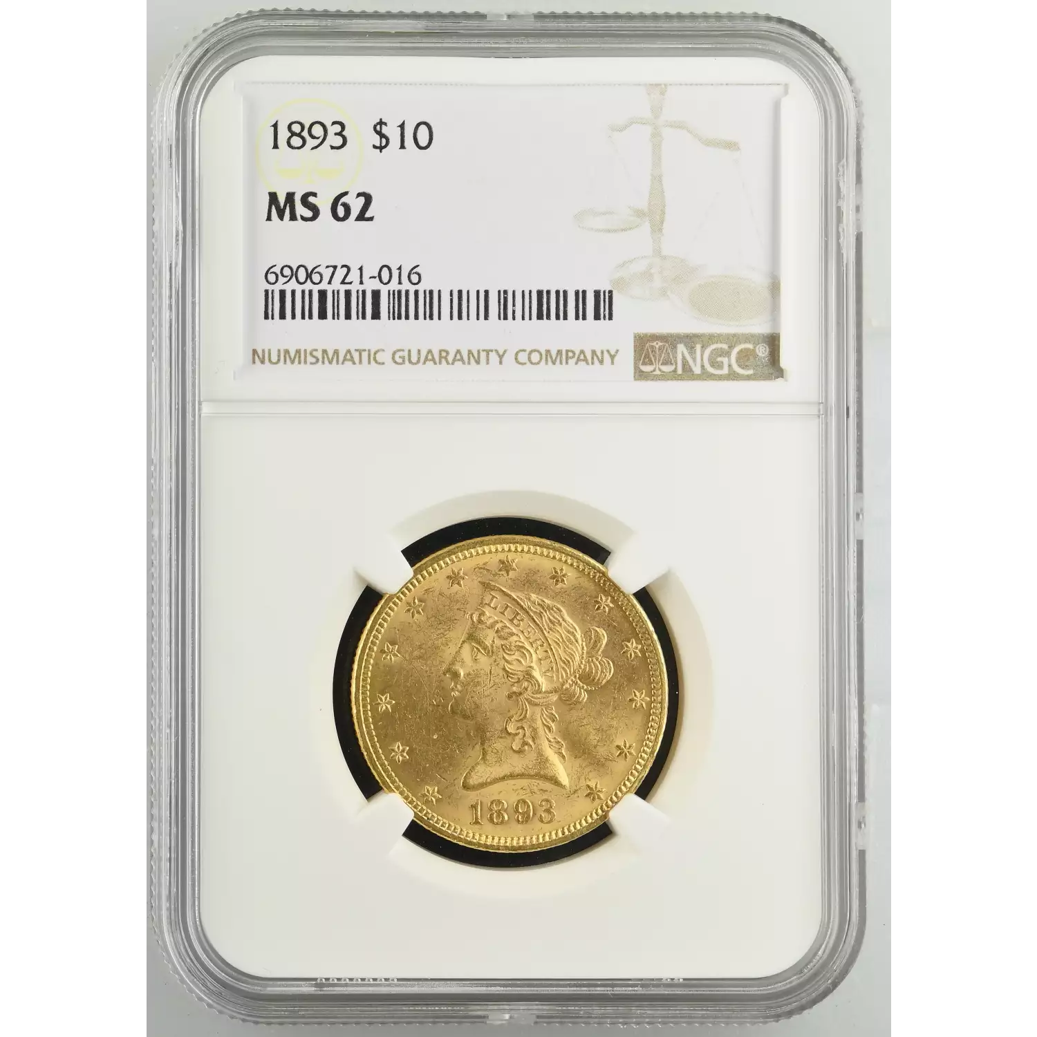 1893 Liberty Head Gold Eagle NGC MS-62 - Harbor Coin Company