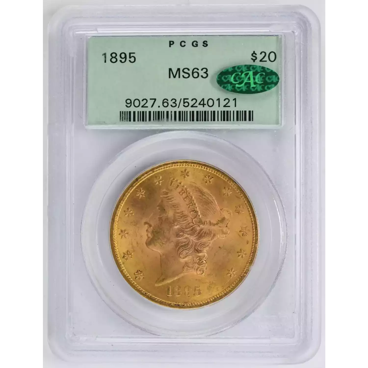 1895 Liberty Head Double Eagle PCGS MS-63 CAC - Harbor Coin Company
