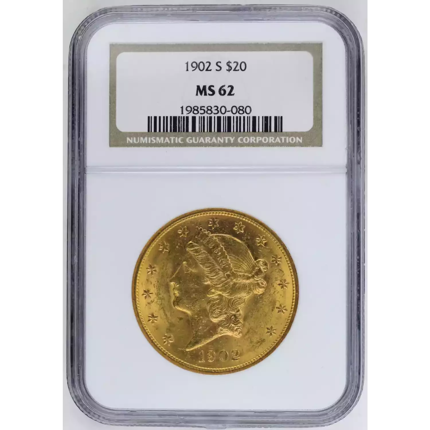 1902-S Liberty Head Double Eagle NGC MS-62 - Harbor Coin Company