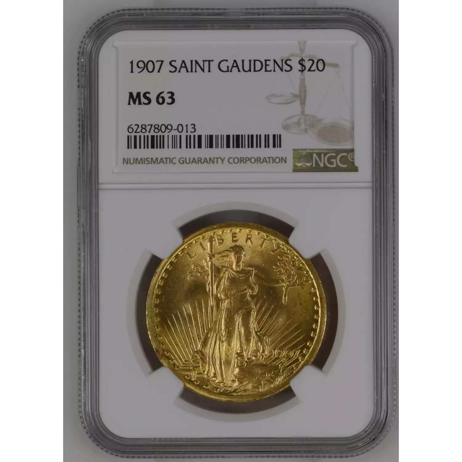 1907 Saint Gaudens Double Eagle NGC MS-63 SAINT - Harbor Coin Company