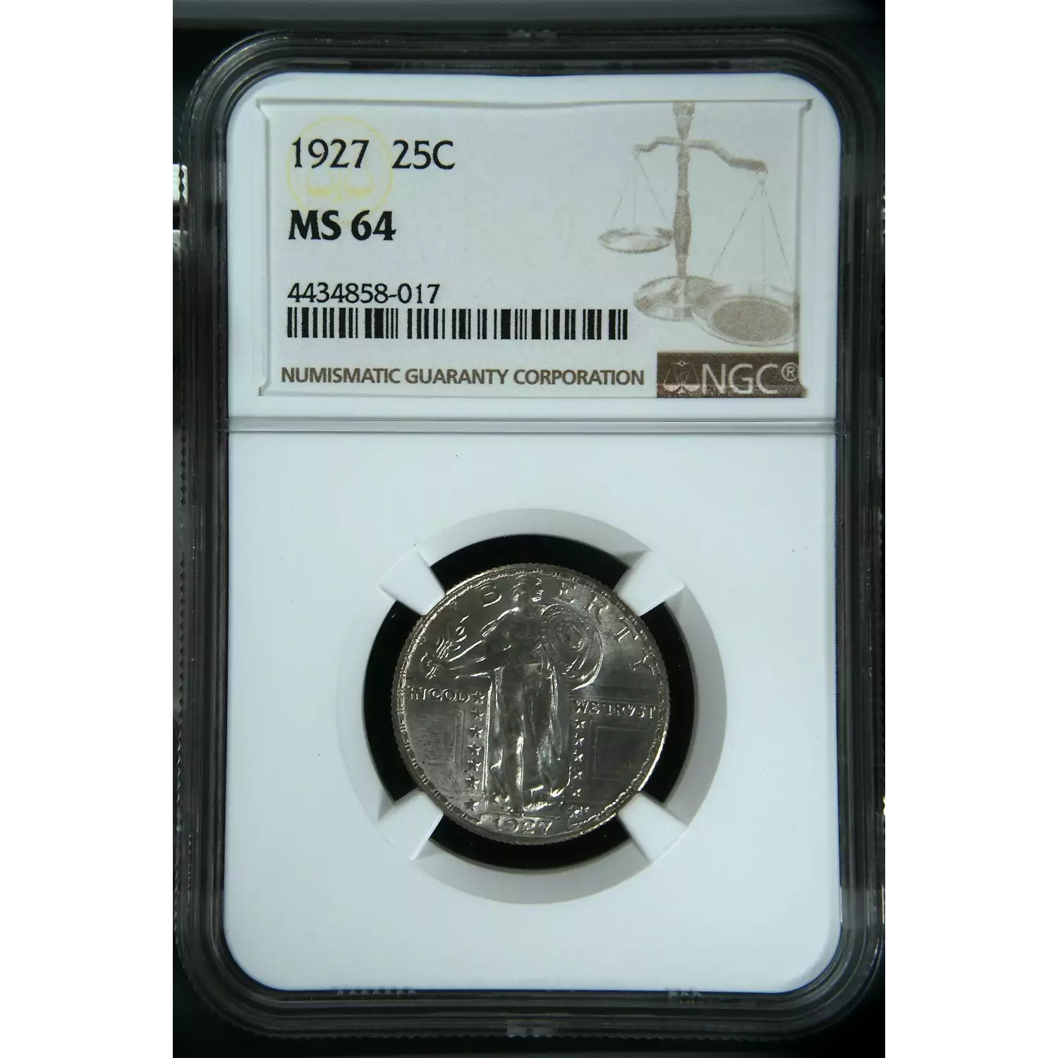 1927 Quarter Dollars Standing Liberty Quarter NGC MS-64 - Harbor Coin ...