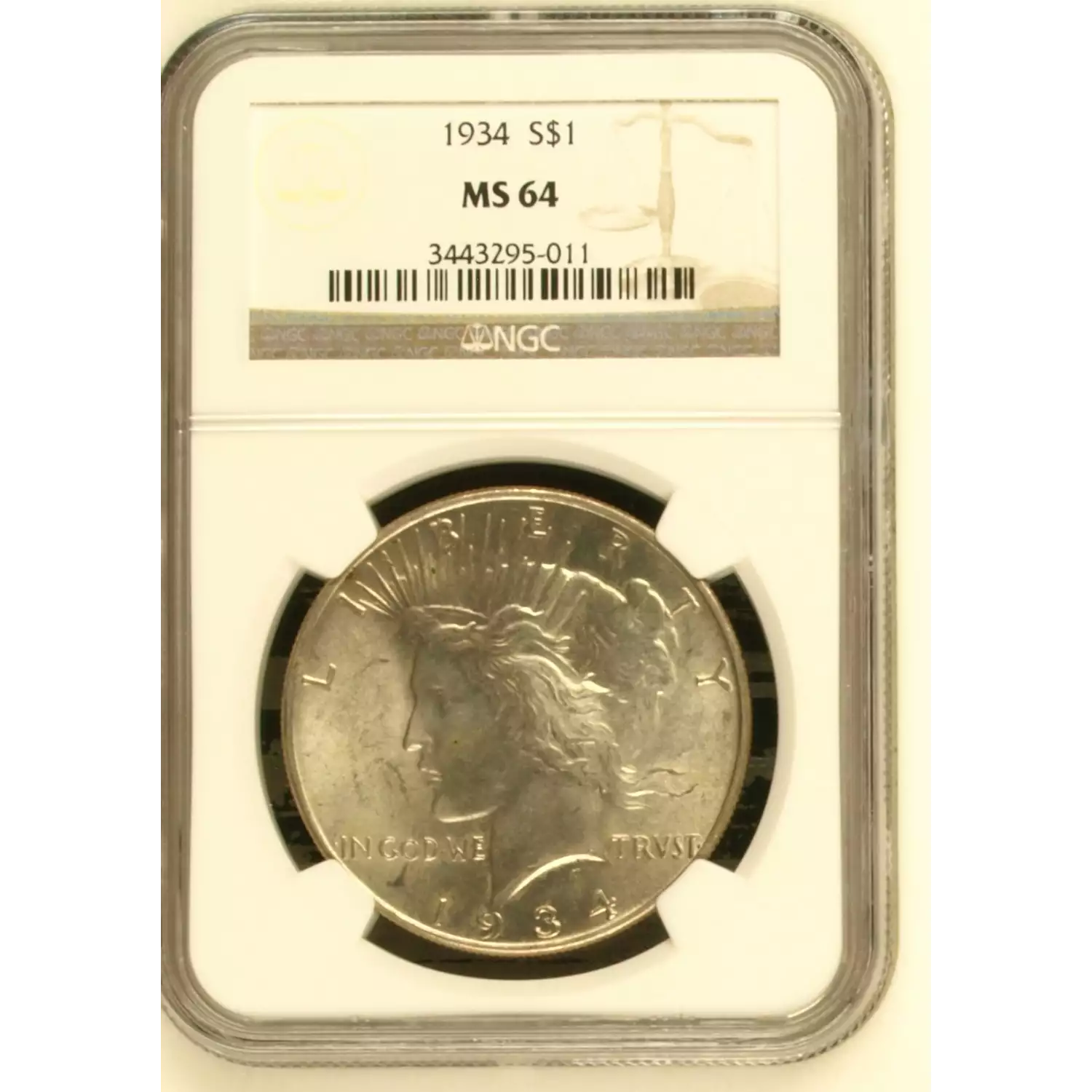 1934 Peace Silver Dollar NGC MS-64 - Harbor Coin Company