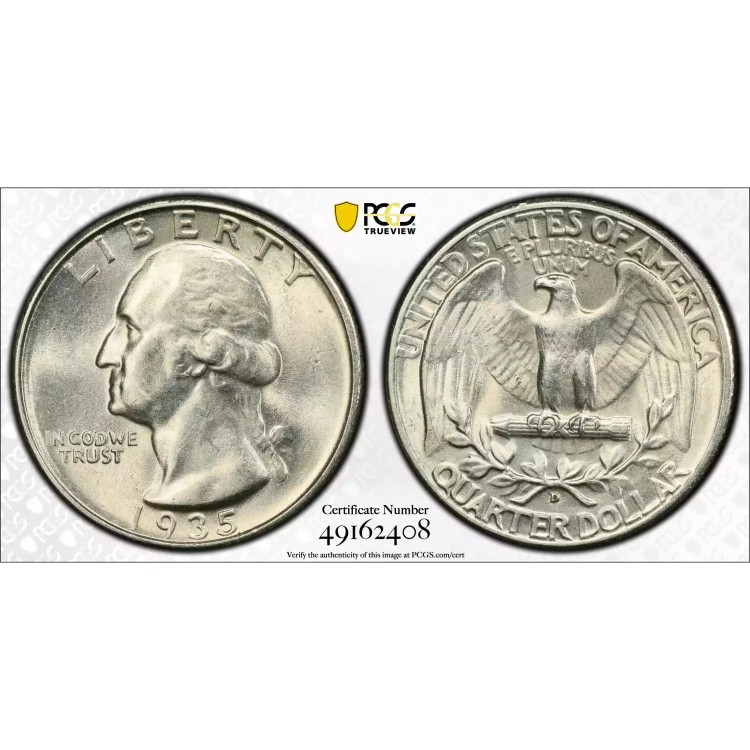 1935-D Silver Quarters PCGS AU-58 - Harbor Coin Company