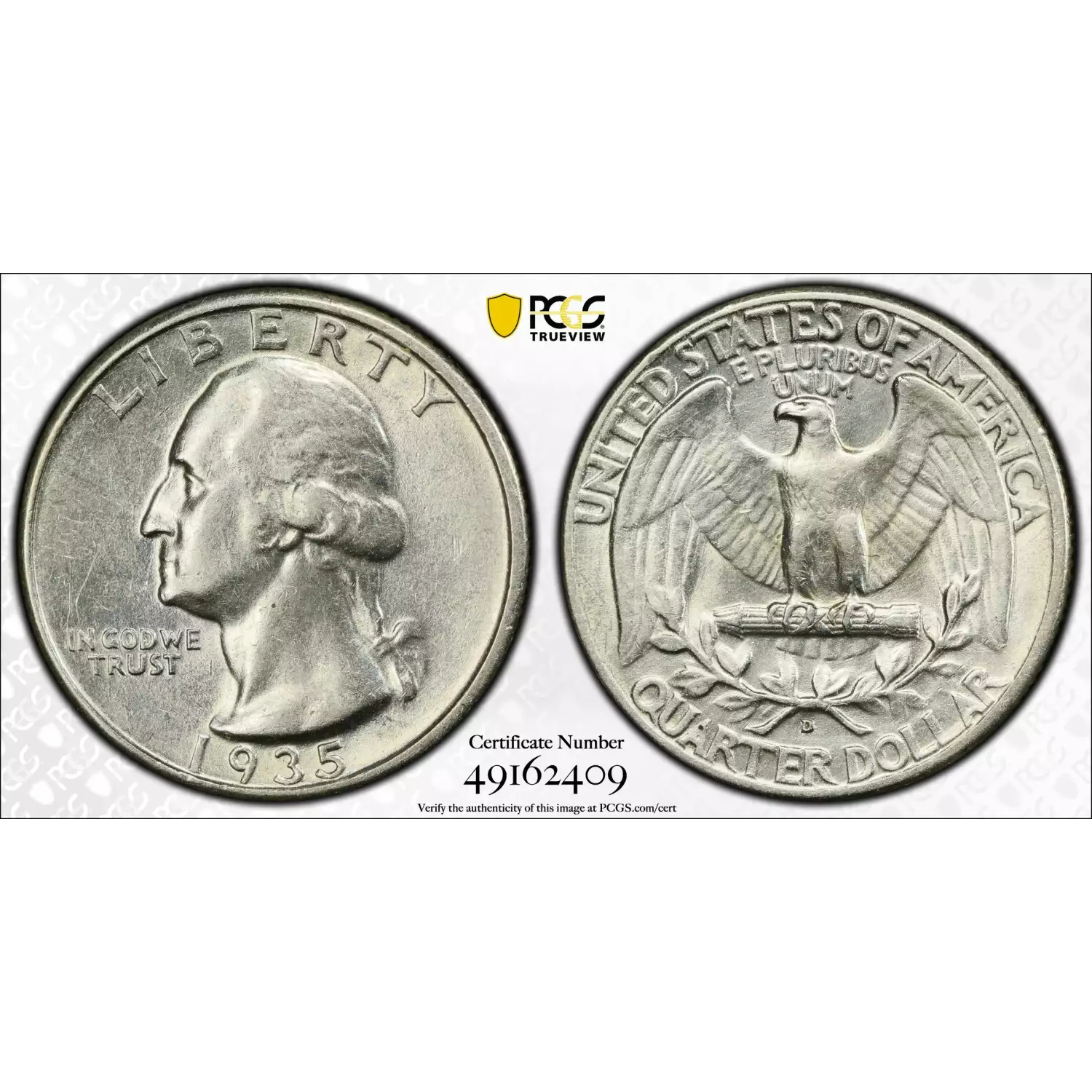 1935-D Silver Quarters PCGS AU-50 - Harbor Coin Company