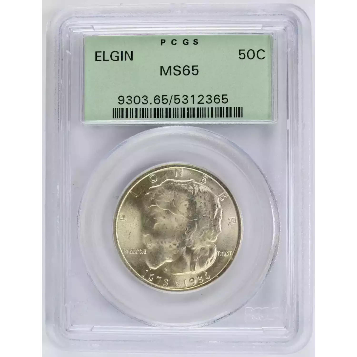 1936 Classic Commemorative Elgin, Illinois, Centennial PCGS MS-65 Elgin ...