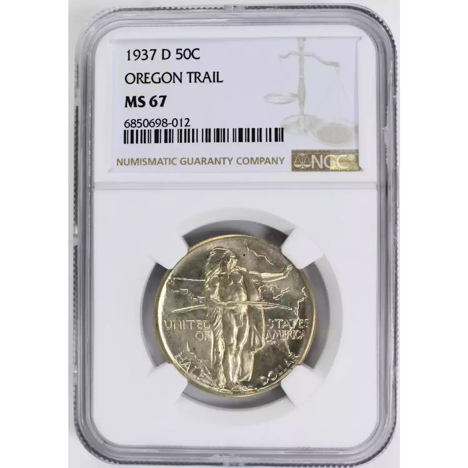 1937-D Classic Commemorative Oregon Trail Memorial NGC MS-67 OREGON ...