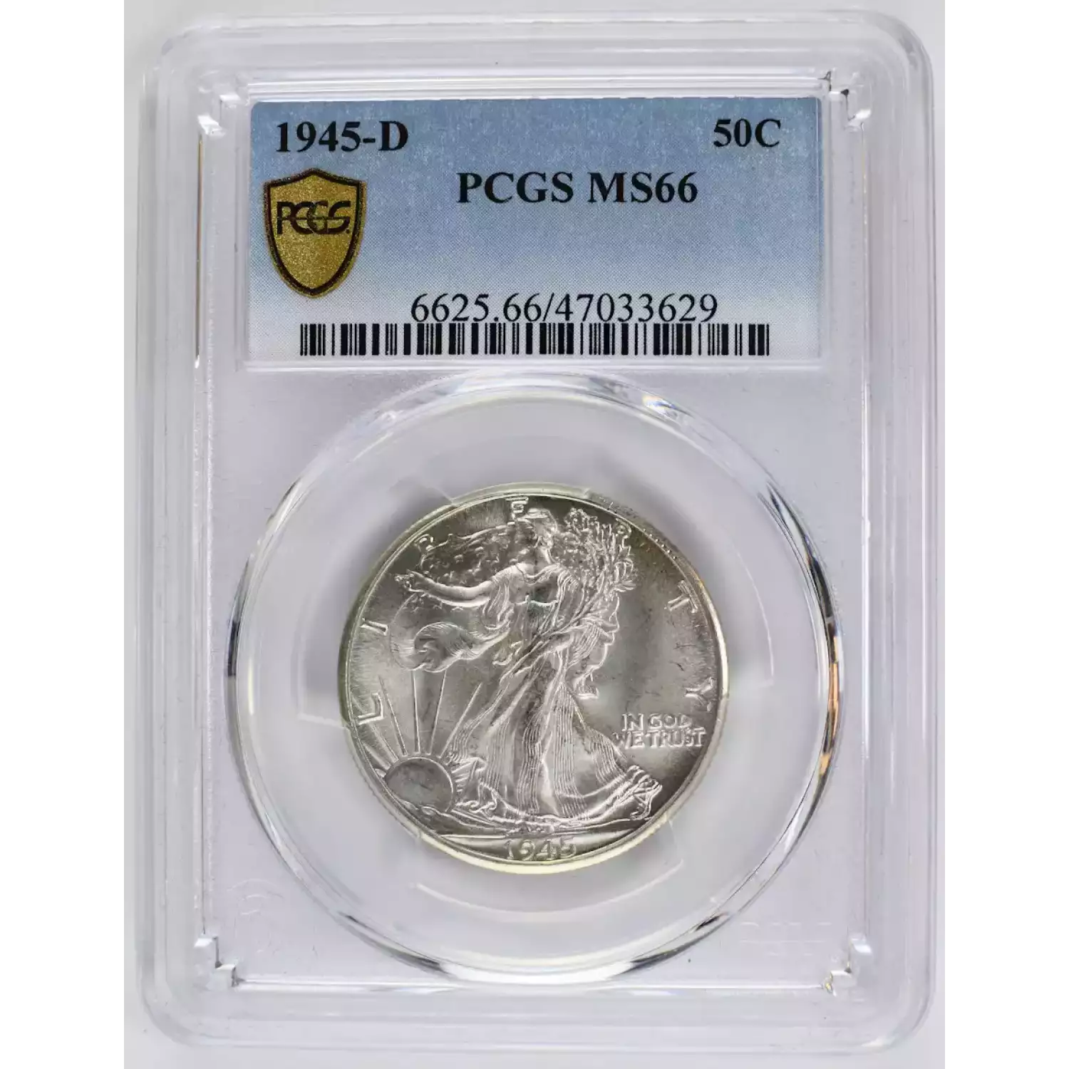 1945-D Half Dollars Liberty Walking PCGS MS-66 - Harbor Coin Company