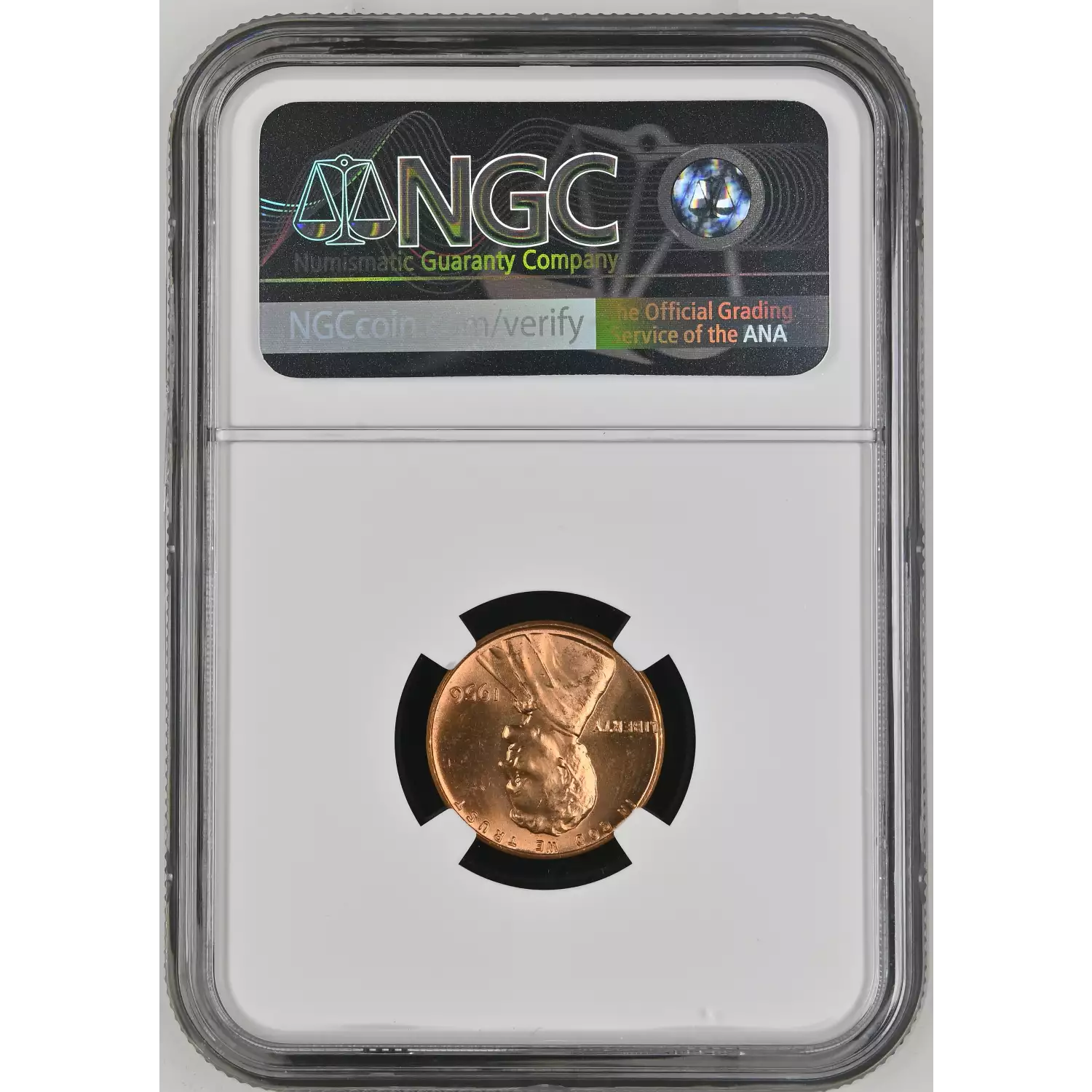 1956 Lincoln Wheat Cent NGC MS-66 RD REVERSE STRUCK THRU - Harbor Coin Company