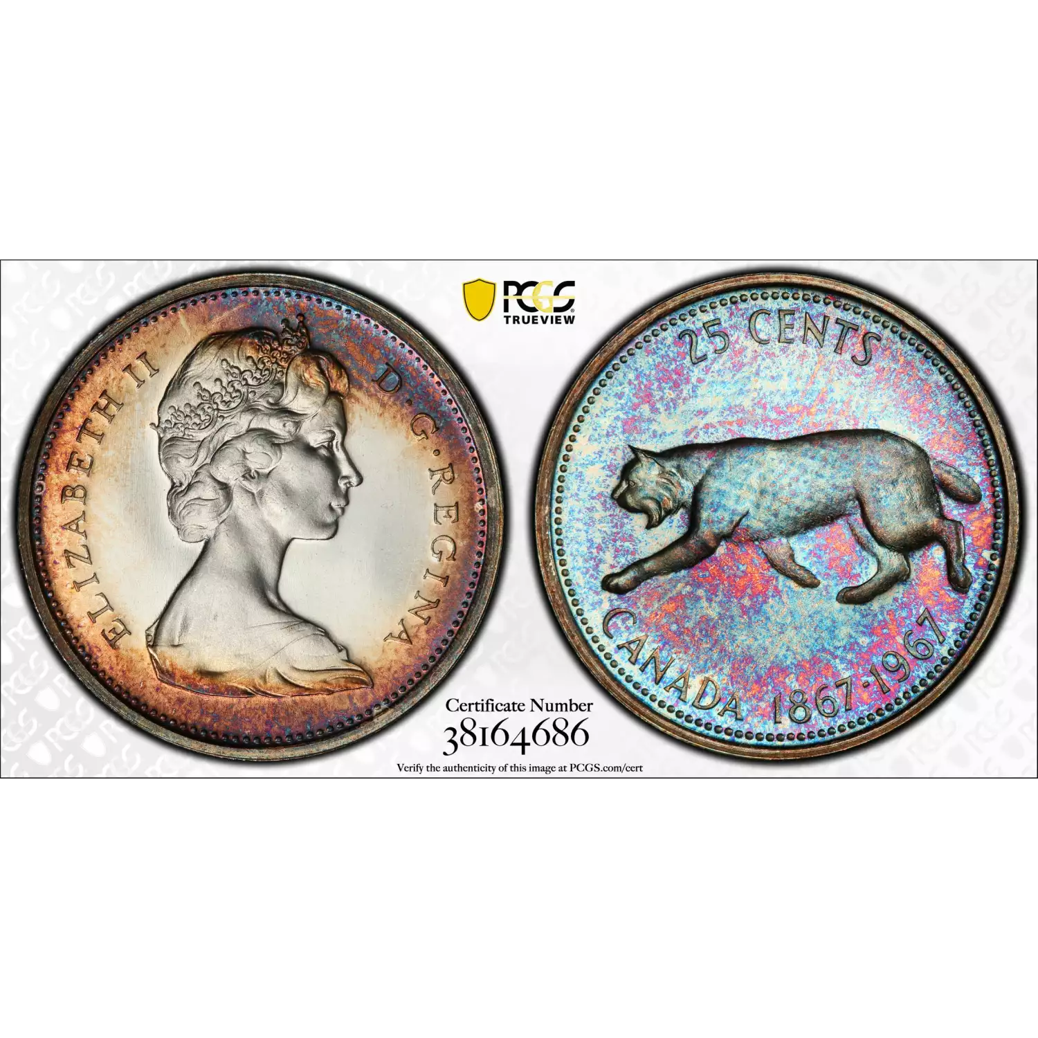 1967 Canada Quarter PCGS PR-66 - Harbor Coin Company