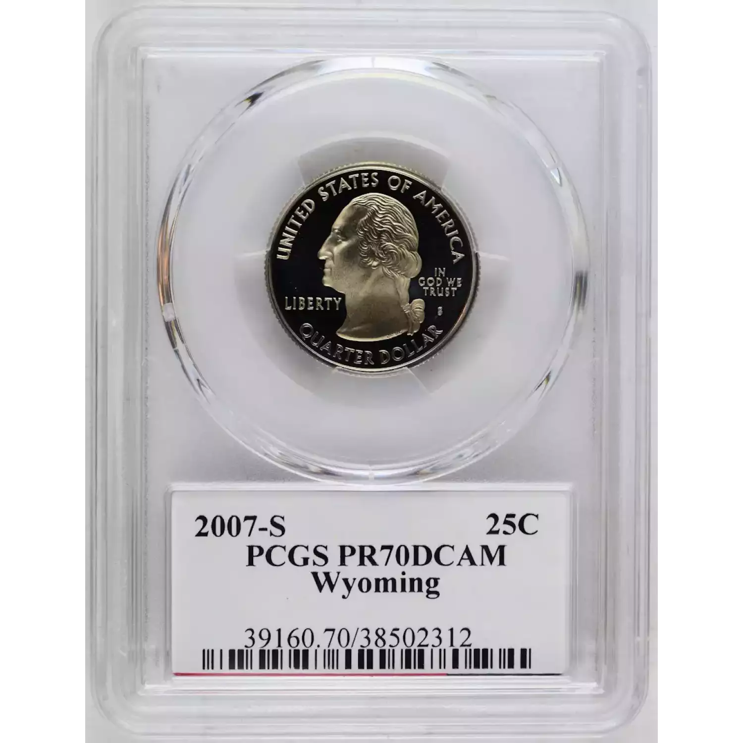 2007-S States Quarter PCGS PR-70 DCAM Wyoming - Harbor Coin Company