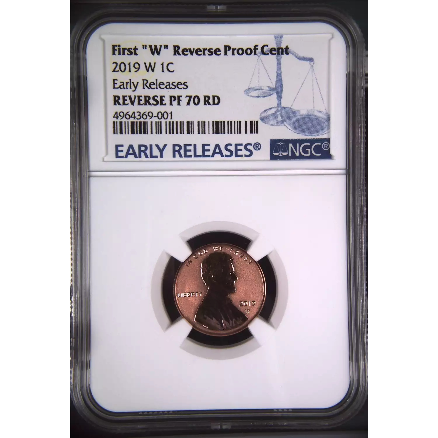 2019 Lincoln Cent Shield Reverse NGC PF-70 RD Early Releases First ""W"" Reverse Pf Cent ...