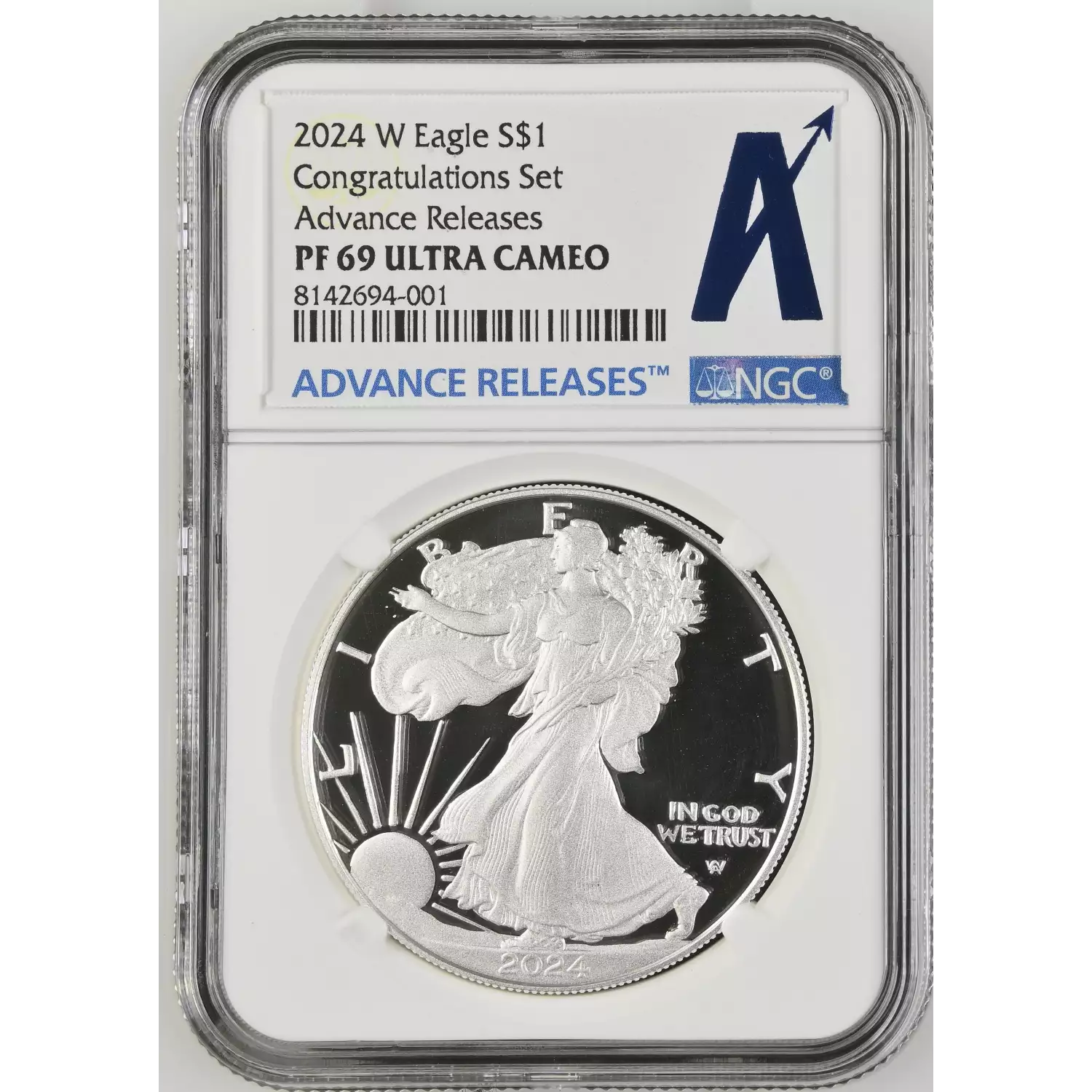 2024 Bullion Silver Eagles NGC PF-69 ULTRA CAMEO Congratulations Set Advance Releases - Harbor ...