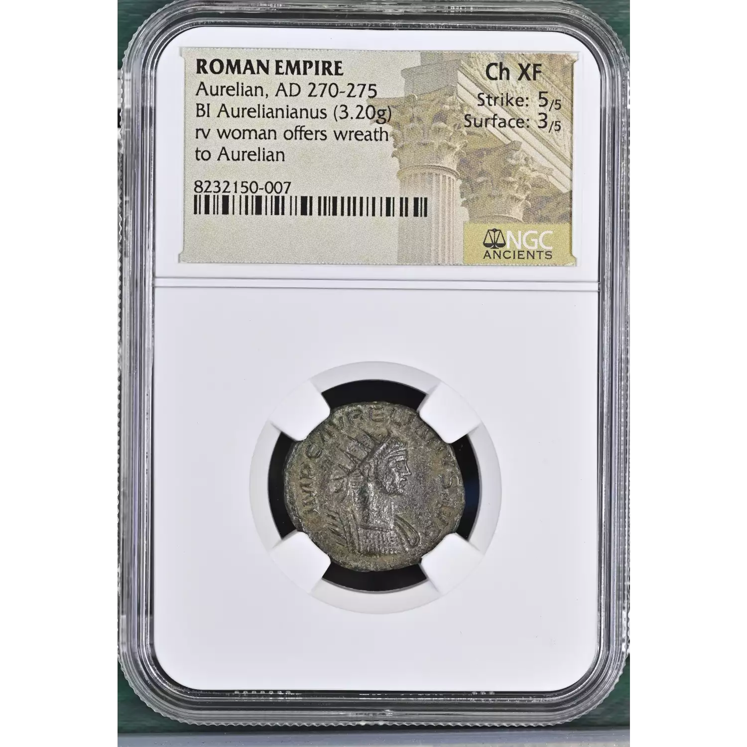 Roman Empire AD 270-275 BI Aurelianianus Aurelian NGC Ancients Ch XF - Harbor Coin Company
