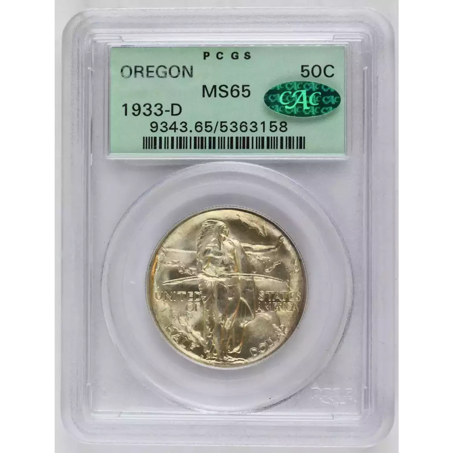 1933-D Classic Commemorative Oregon Trail Memorial PCGS MS-65 Oregon ...