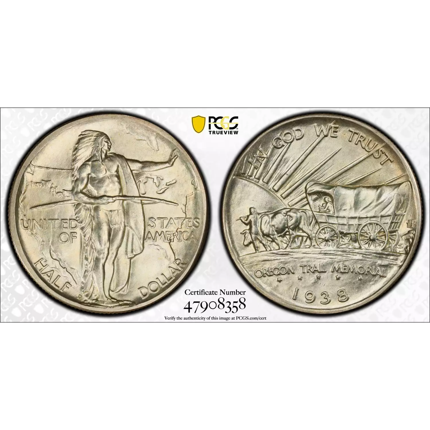 1938-D Classic Commemorative Oregon Trail Memorial PCGS MS-66 Oregon - Harbor Coin Company