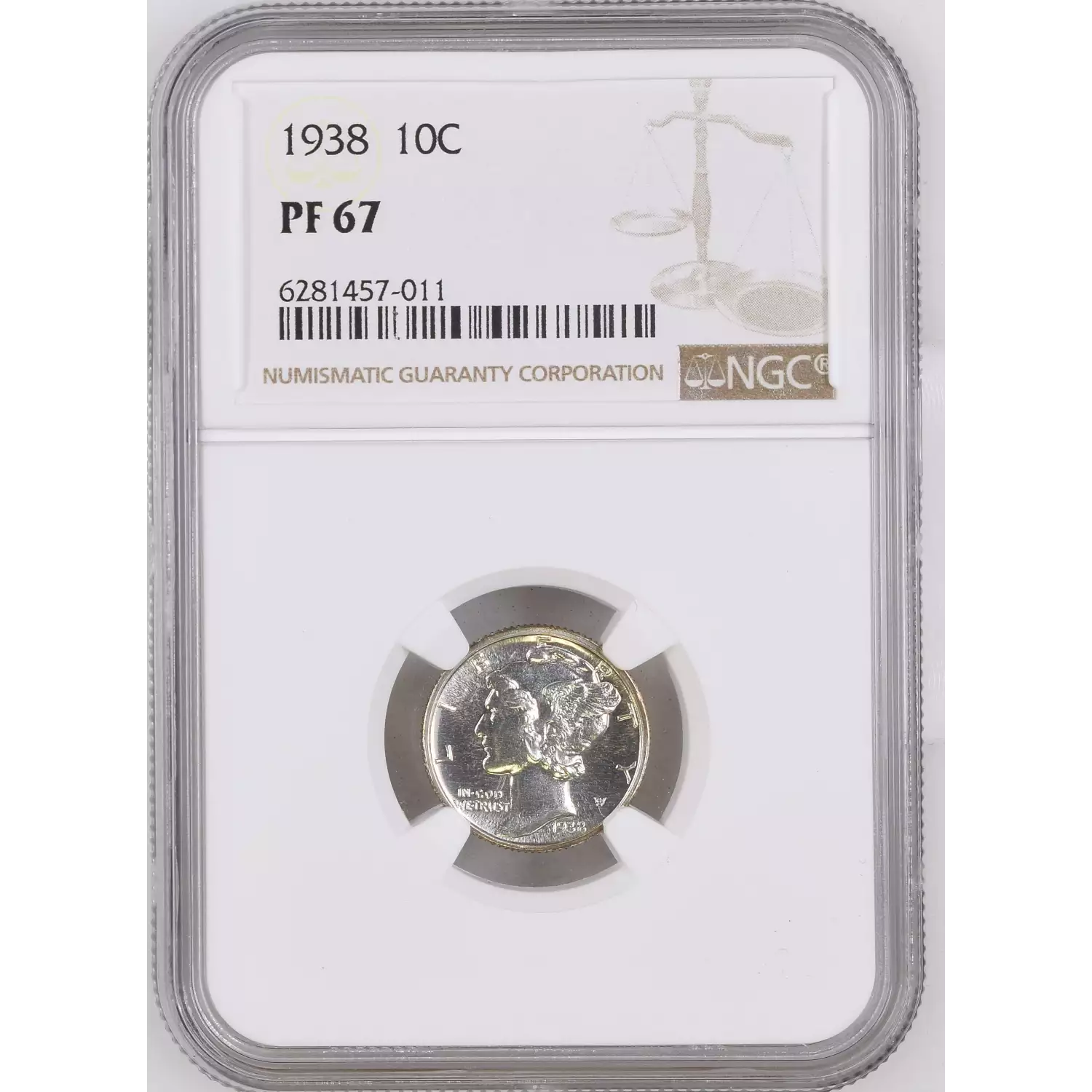 1938 Dimes Winged Liberty Head or Mercury NGC PF-67 - Harbor Coin Company
