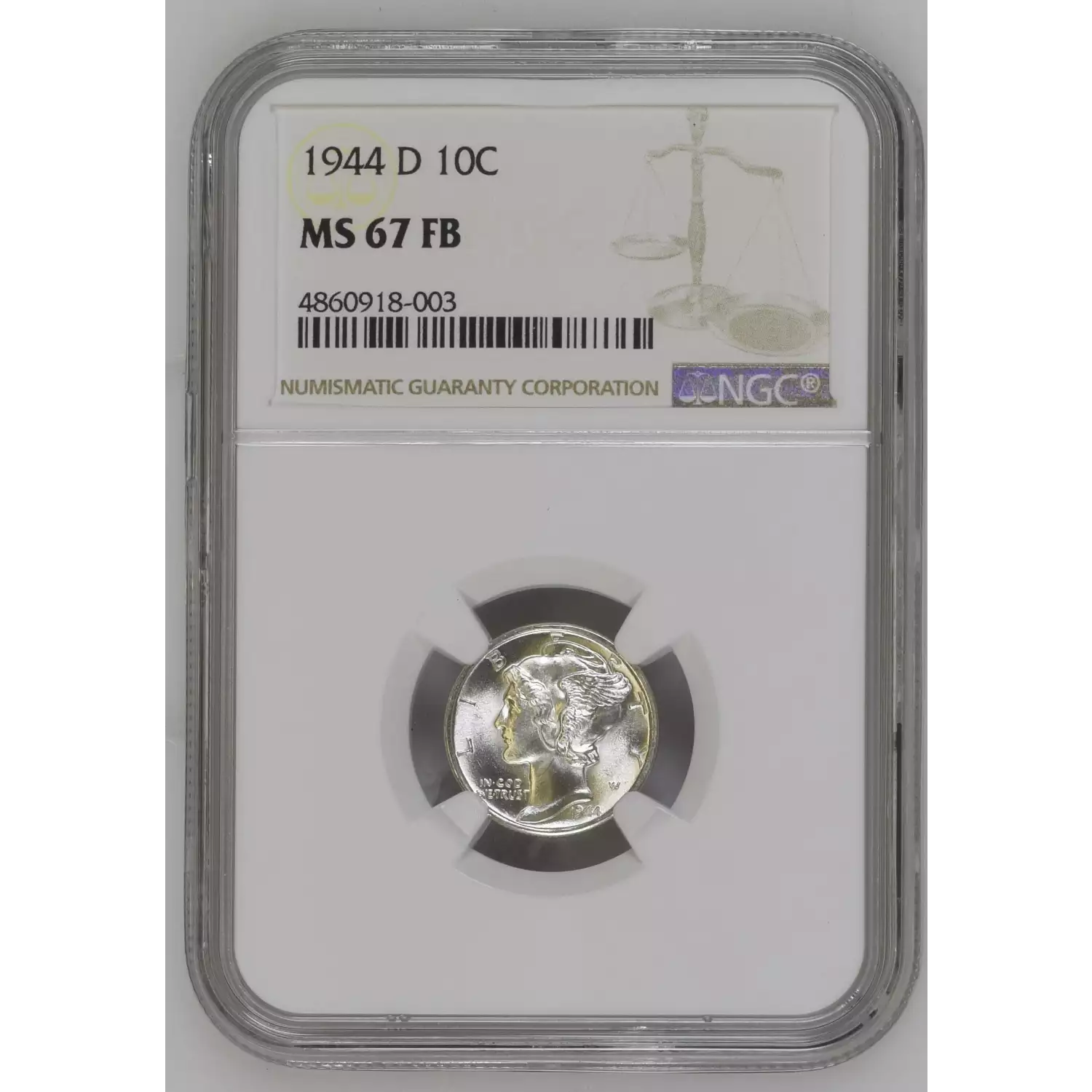 1944-D Dimes Winged Liberty Head or Mercury NGC MS-67 FB - Harbor Coin Company