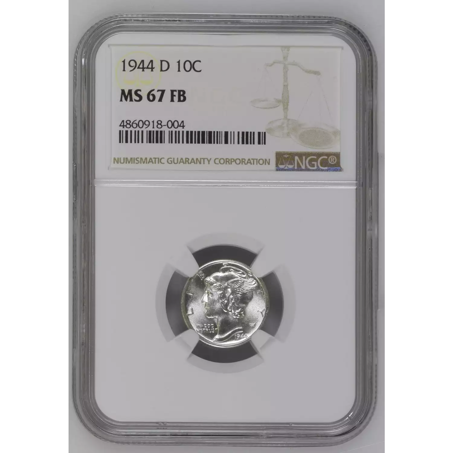 1944-D Dimes Winged Liberty Head or Mercury NGC MS-67 FB - Harbor Coin Company