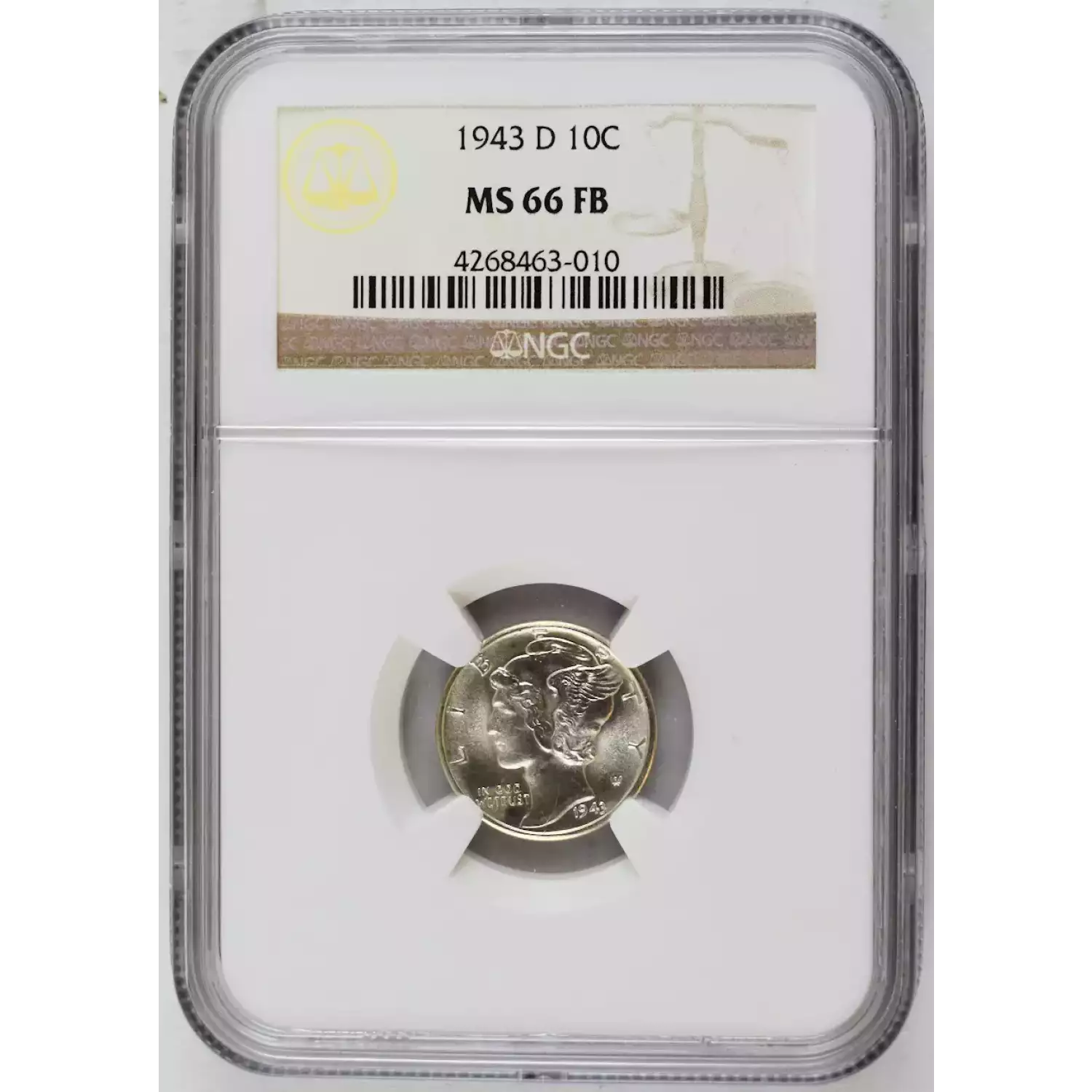 1943-D Dimes Winged Liberty Head or Mercury NGC MS-66 FB - Harbor Coin Company