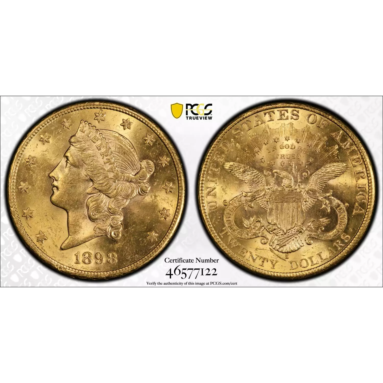 1898-S Liberty Head Double Eagle PCGS AU-58 - Harbor Coin Company