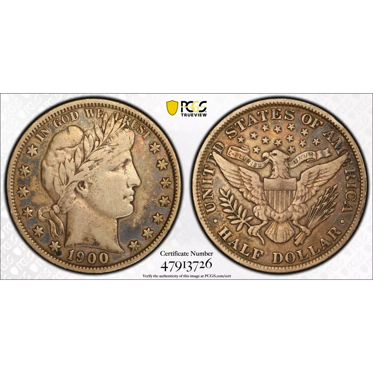 1900 Barber Half Dollar PCGS VF-30 - Harbor Coin Company