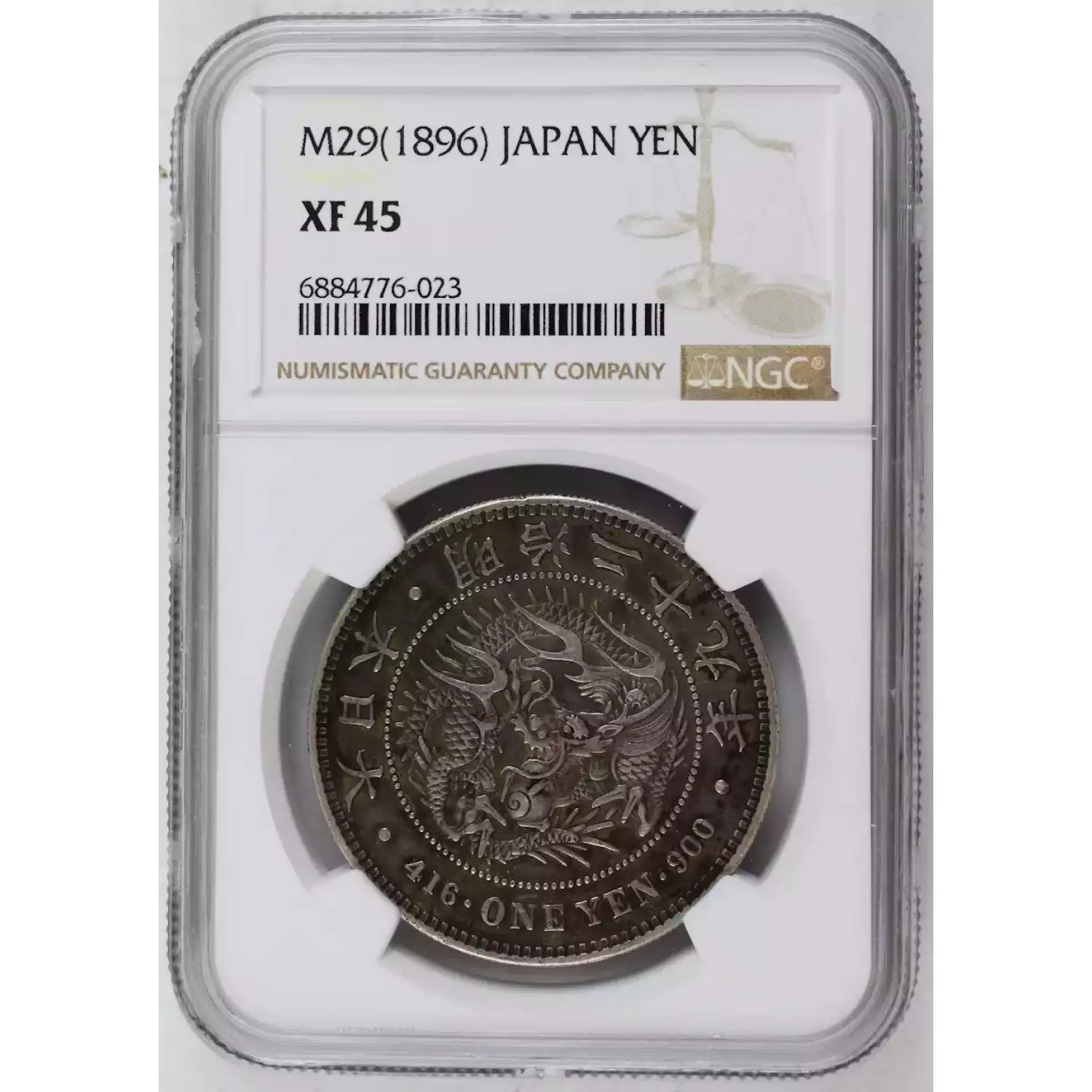 1895 JAPAN Silver YEN NGC MS-62 M28 - Harbor Coin Company