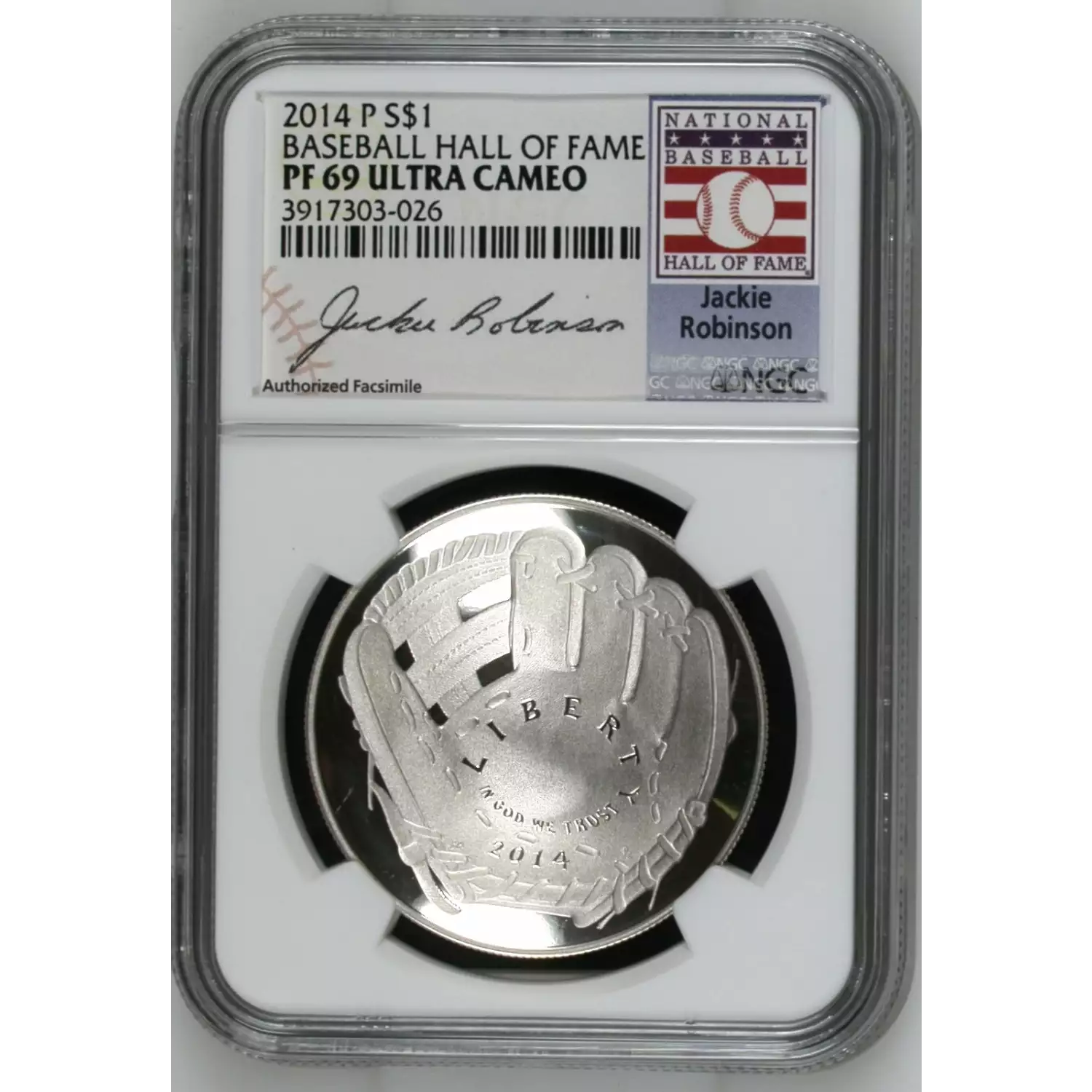2014 Baseball Hall of Fame Commemorative Silver Dollar NGC PF-69 ULTRA ...