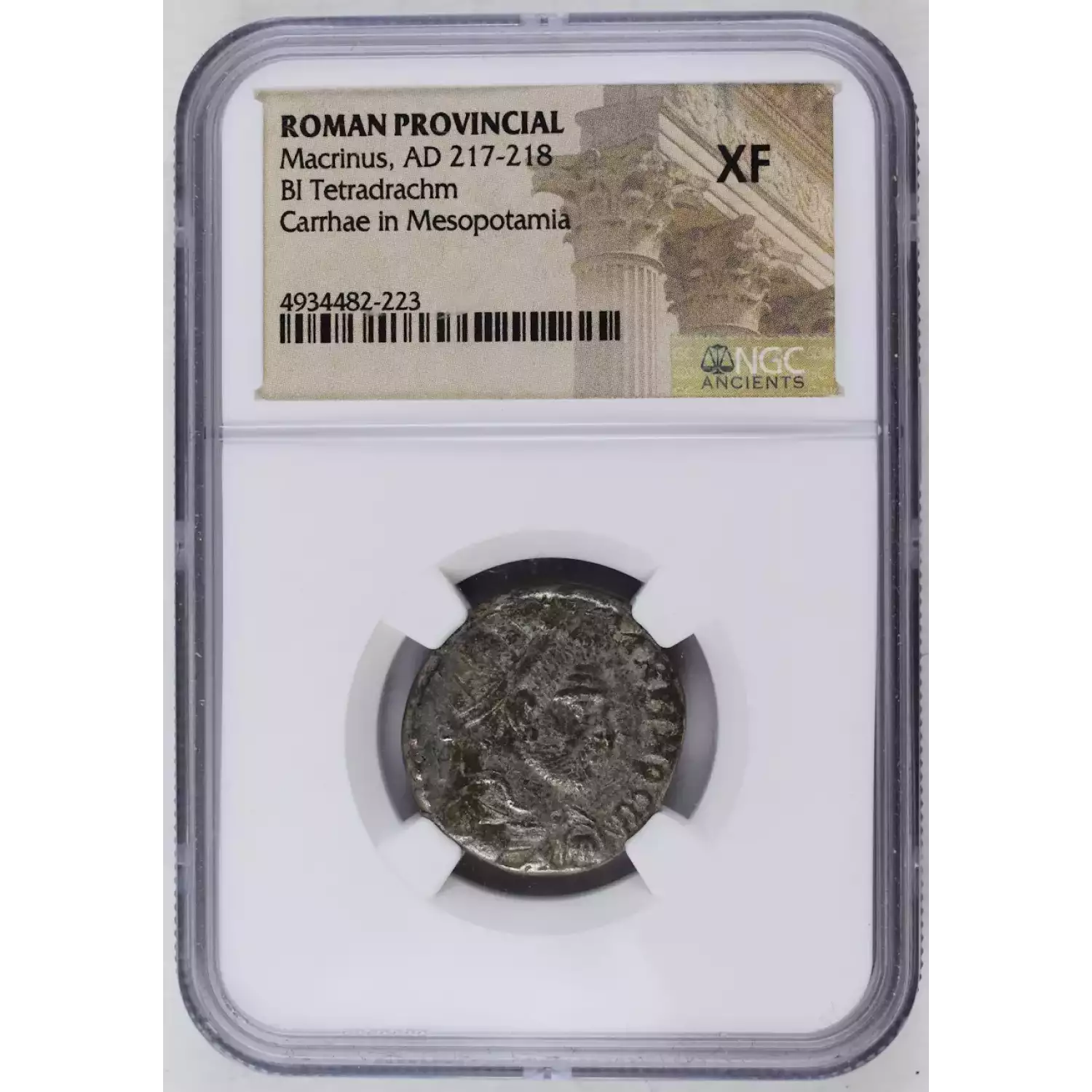 Roman Provincial Macrinus BI Tetradrachm NGC Ancients XF - Harbor Coin ...