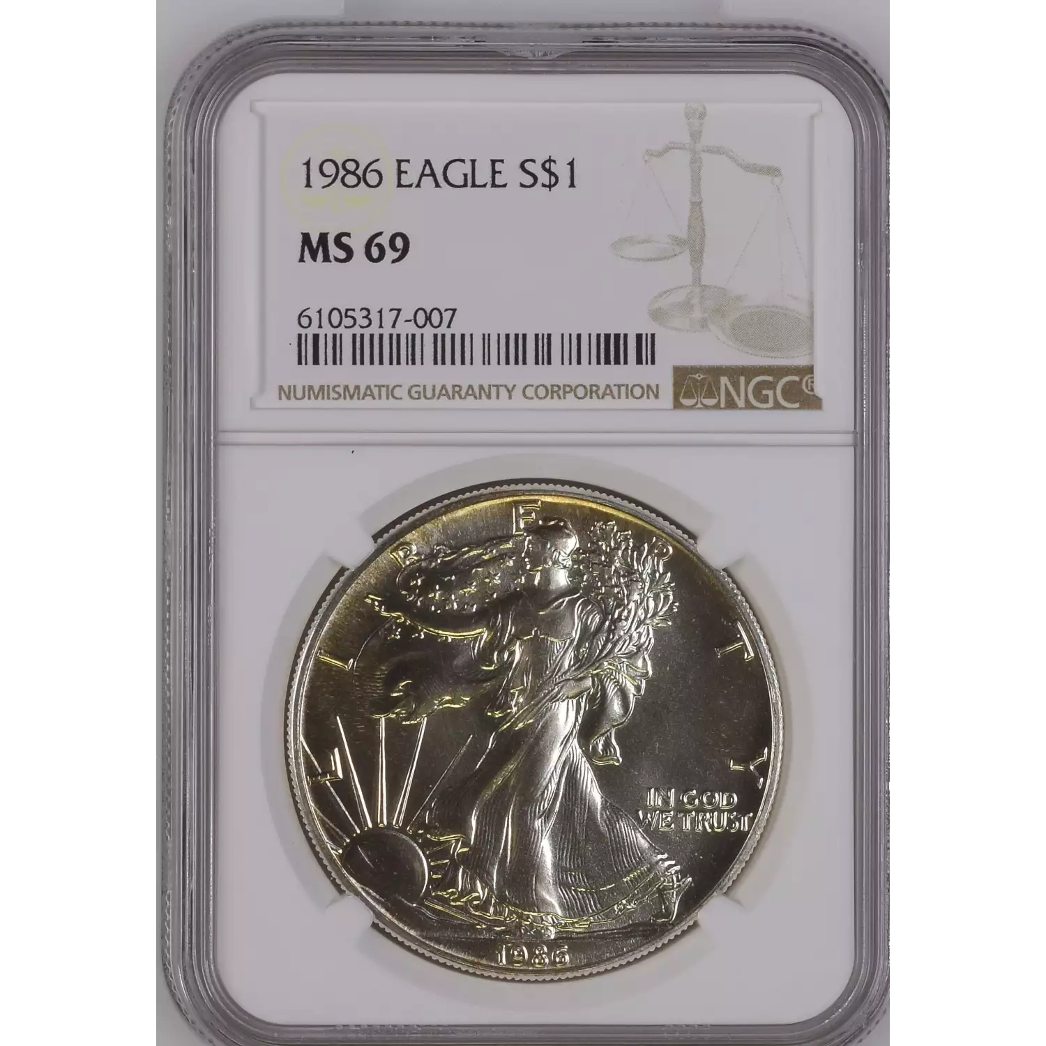 1986-S Bullion Silver Eagles NGC MS-69 - Harbor Coin Company