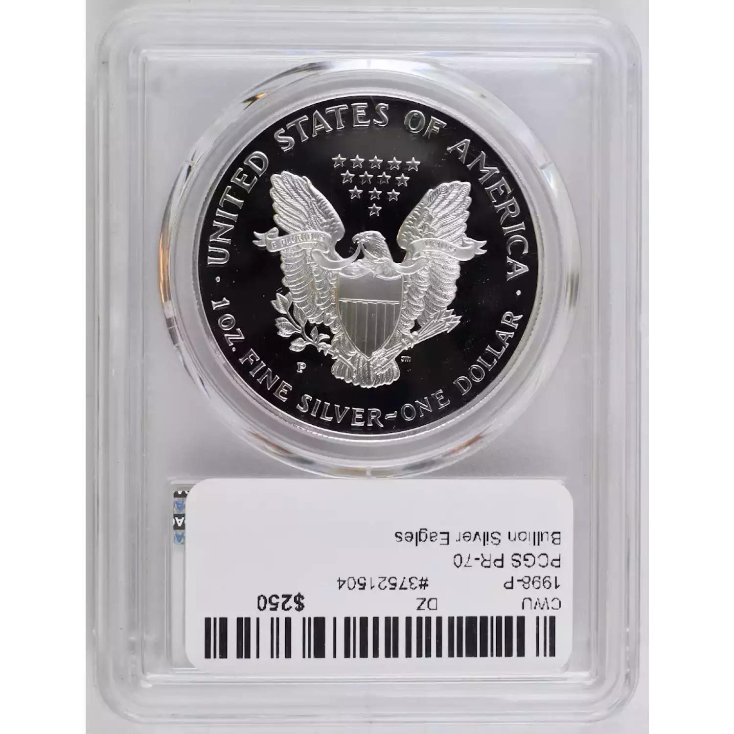 1998 Bullion Silver Eagles PCGS PR-70 DCAM Silver Eagle - Harbor Coin ...