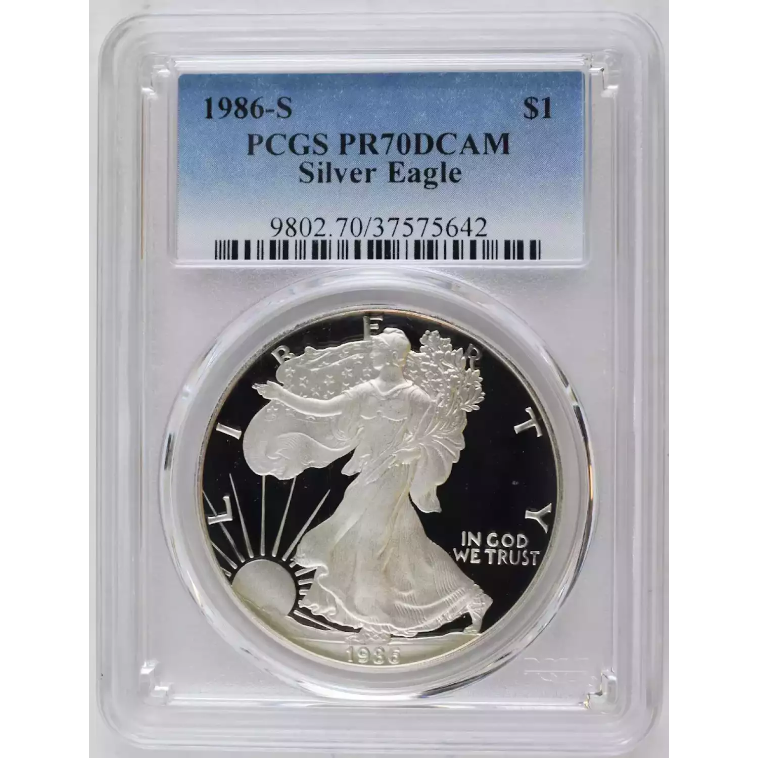 1986-S Bullion Silver Eagles PCGS PR-70 DCAM Silver Eagle - Harbor Coin Company