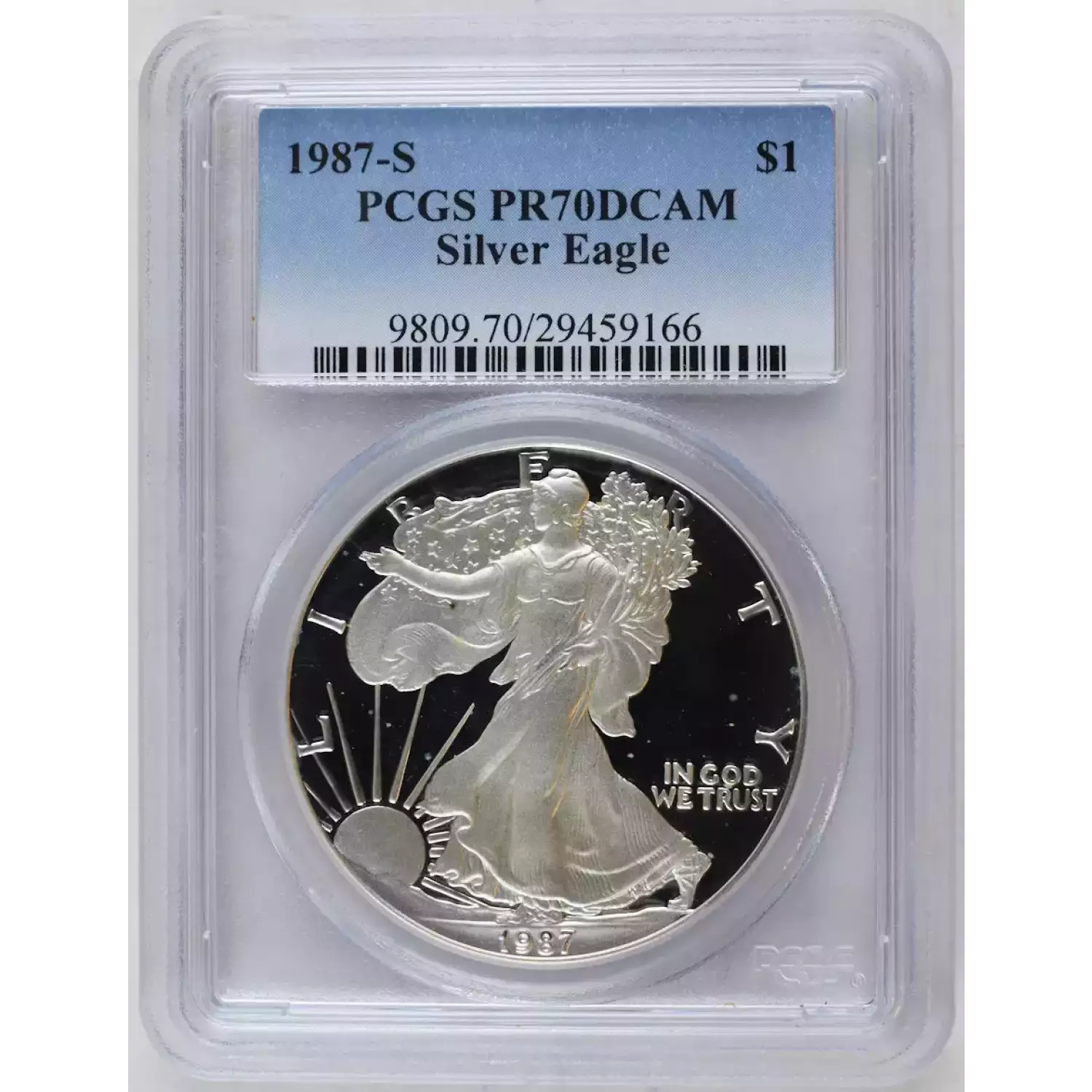 1987-S Bullion Silver Eagles PCGS PR-70 DCAM Silver Eagle - Harbor Coin ...
