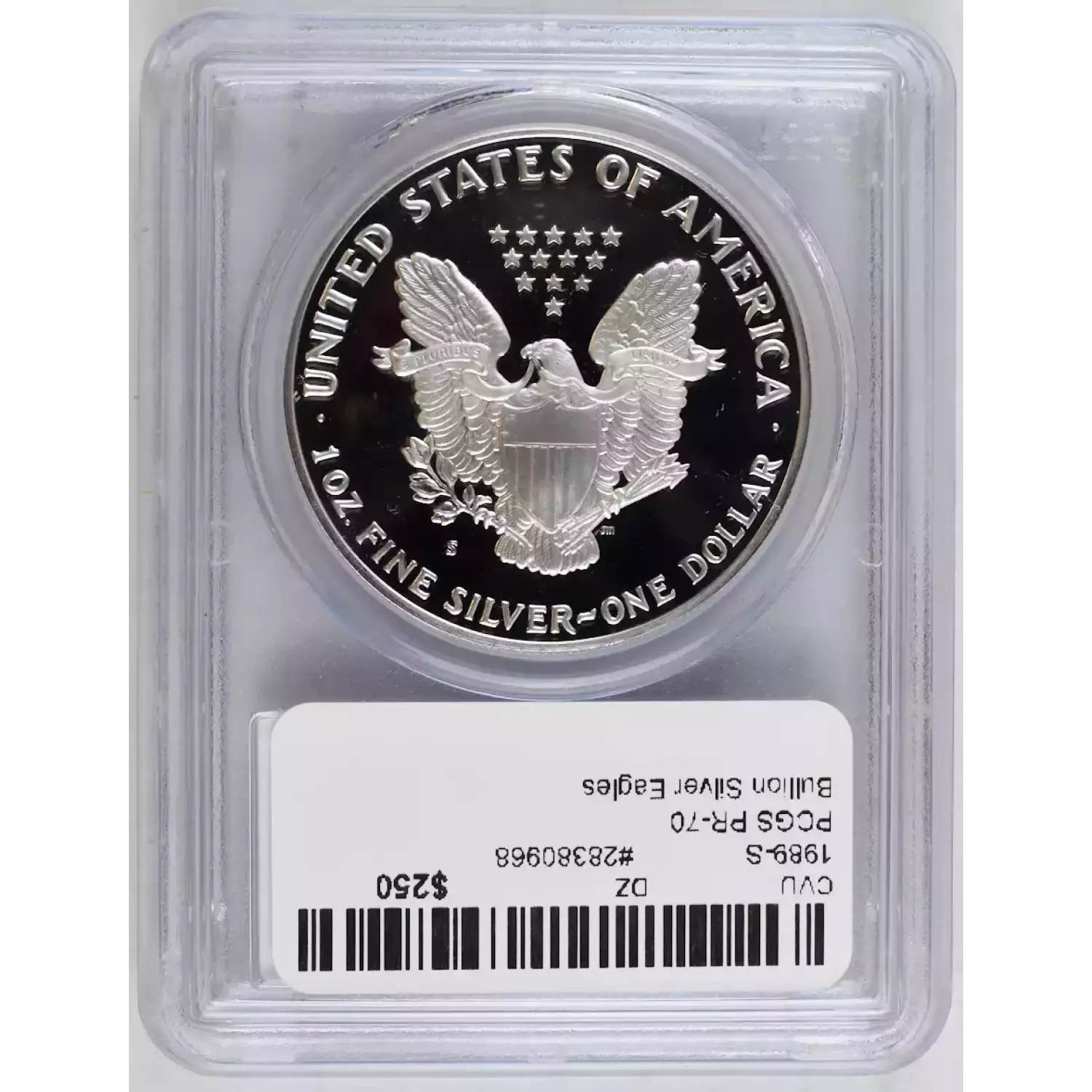 1989-S Bullion Silver Eagles PCGS PR-70 DCAM Silver Eagle - Harbor Coin ...