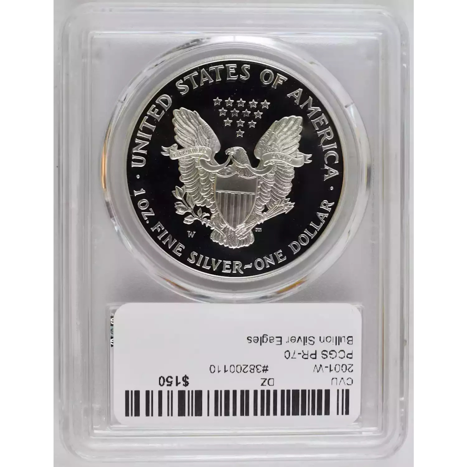 2001-W Bullion Silver Eagles PCGS PR-70 DCAM Silver Eagle - Harbor Coin ...