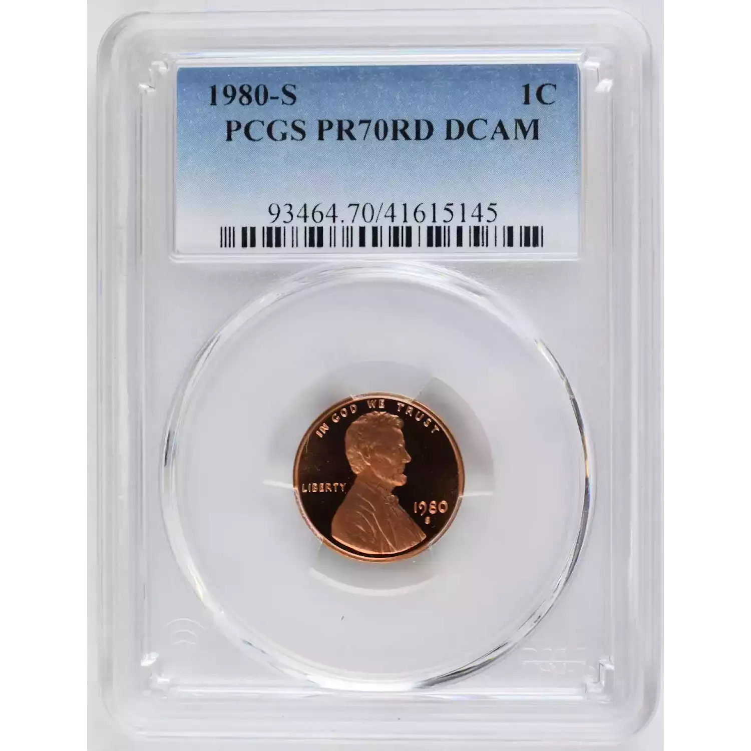 1980-S Lincoln Cent Memorial Reverse PCGS PR-70 DCAM - Harbor Coin Company